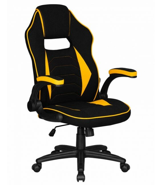 Кресло игровое DOBRIN RICK 132B_LMR, черно-желтый