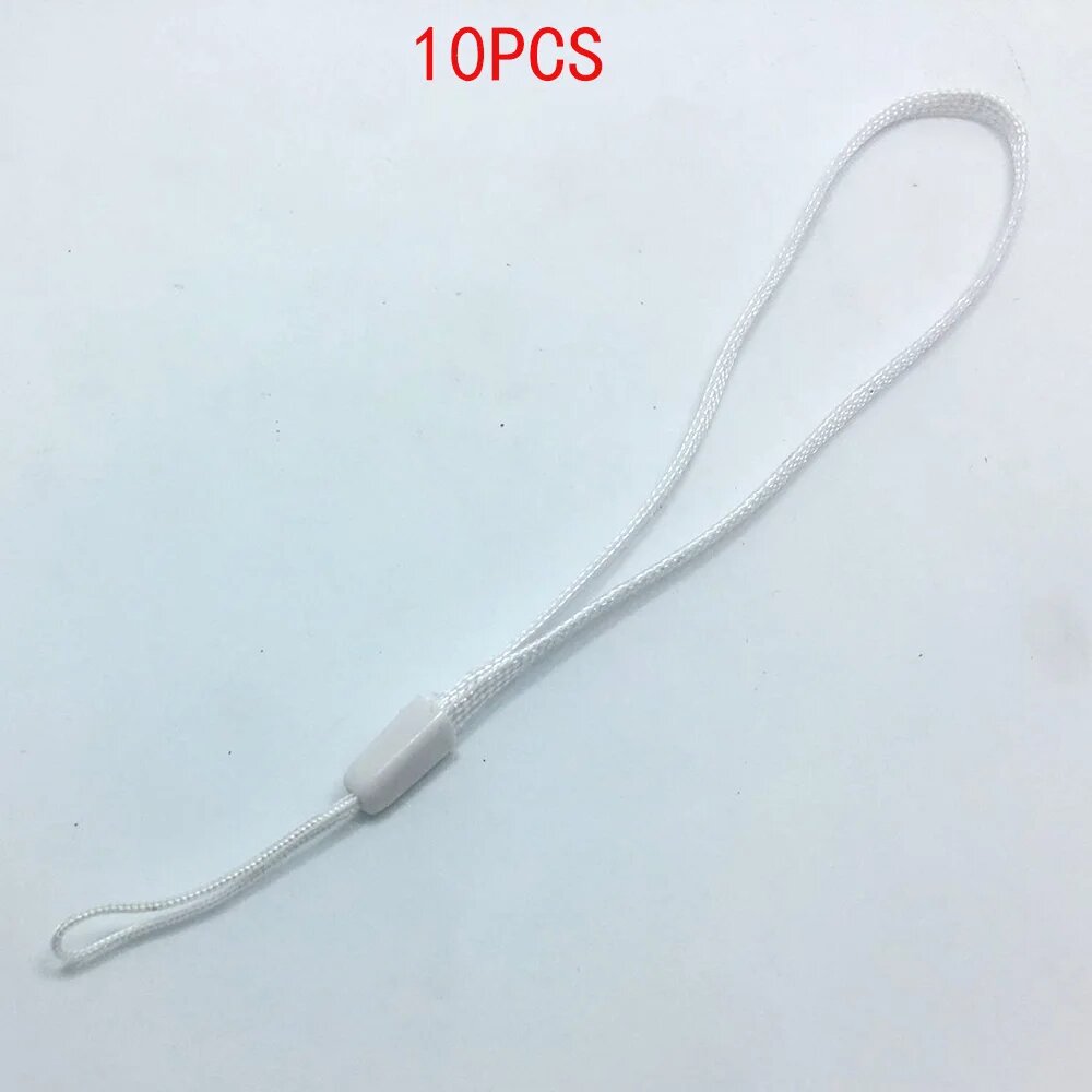 Ремешок на запястье для мобильного телефона, оптом для USB-флеш-накопителя, ключи, брелок для ключей, ID, подвески, держатель бейджа, именная бирка, шнур для ключей, ремешки 10 Pcs White