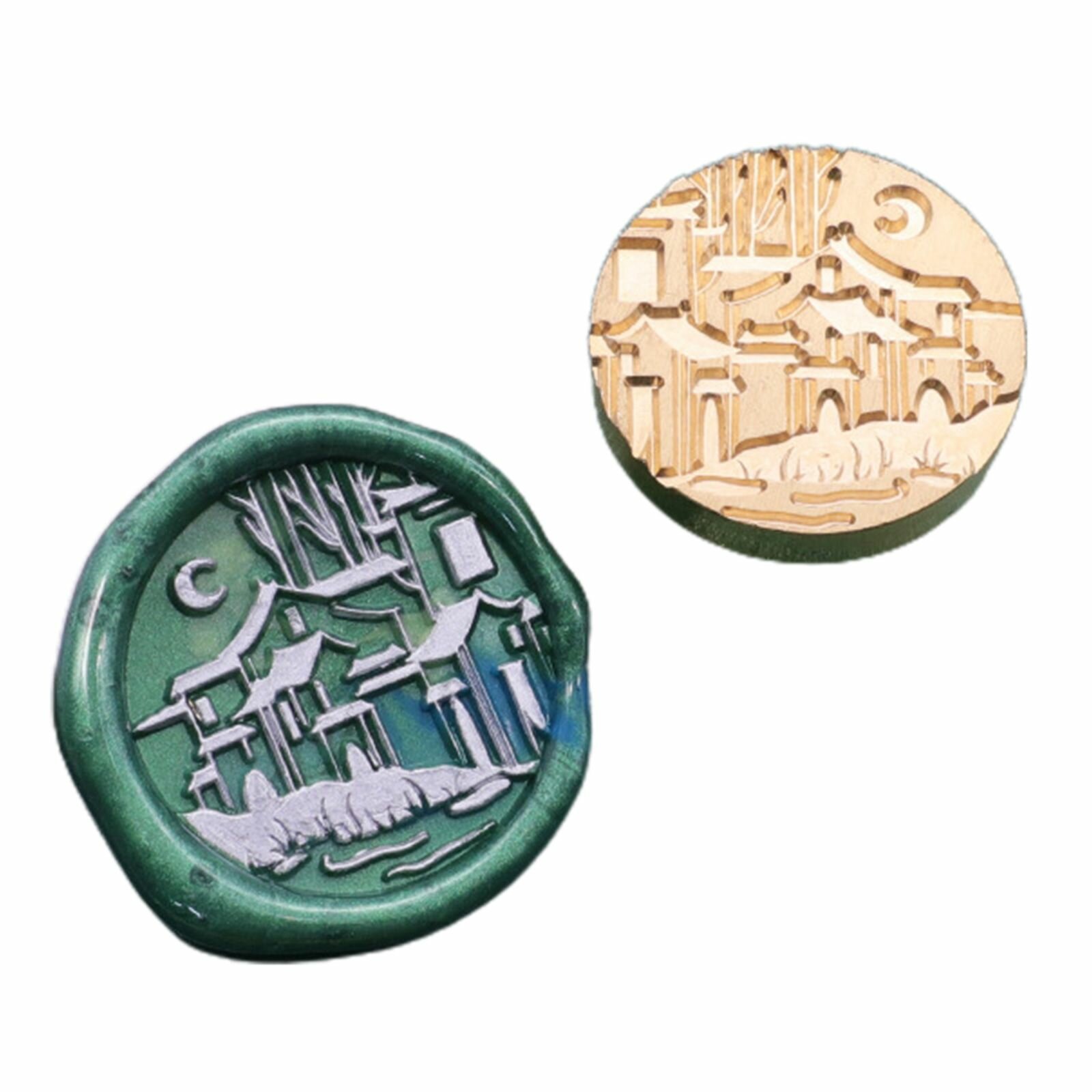 Конверты и приглашения в ретро-китайском стиле - Заголовок с сургучной печатью старинном 13