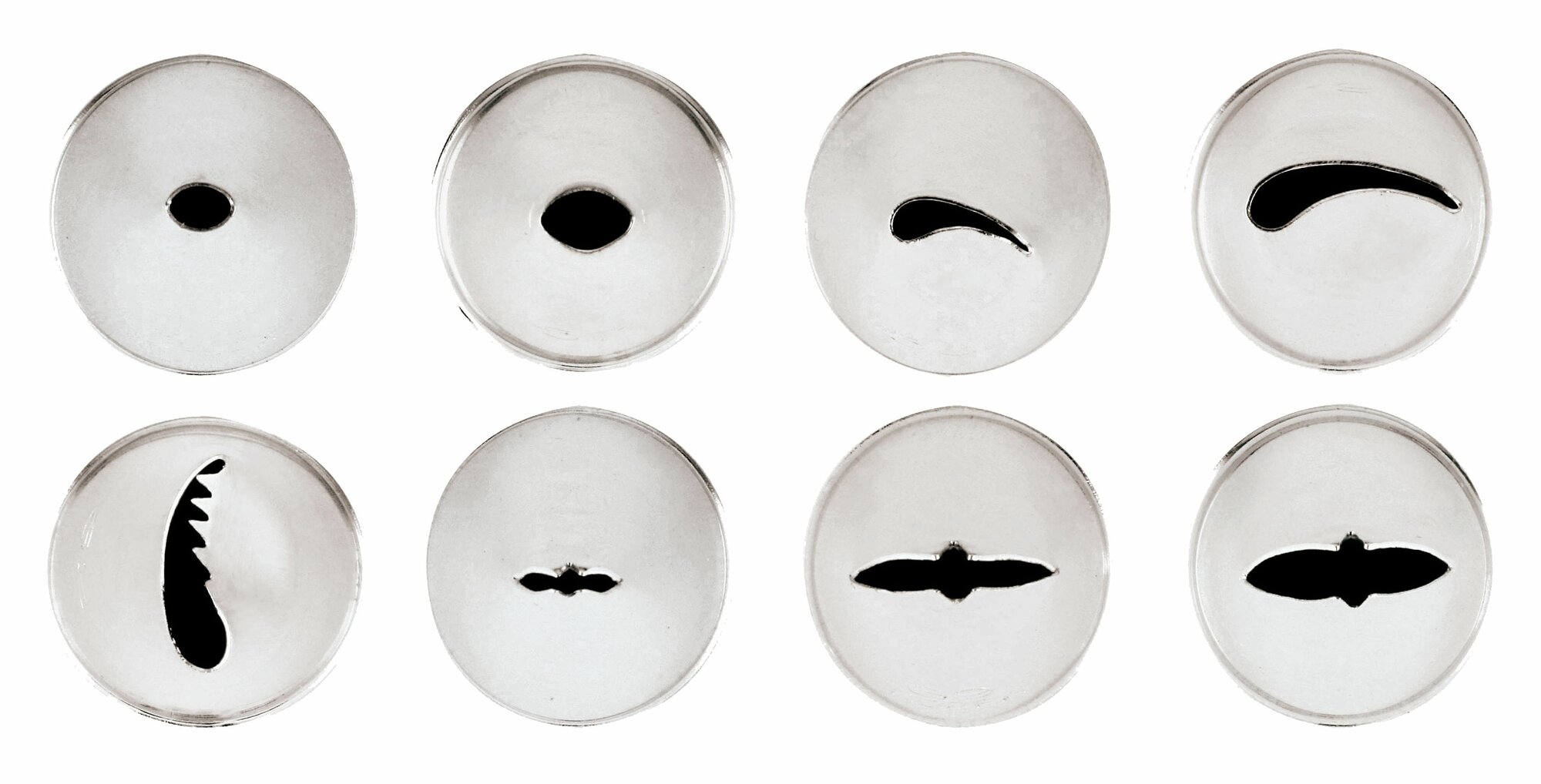 Набор насадок кондитерских, 8 штук, D основания 18 мм, нерж. сталь, Paderno