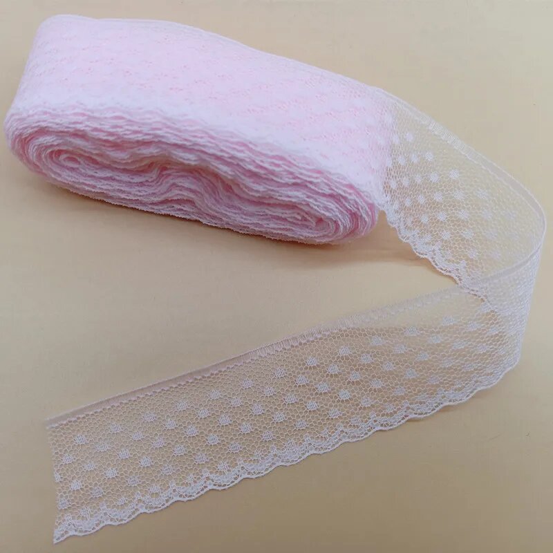 Кружевная лента GuangSheng, 10 ярдов, красный/белый/черный/розовый