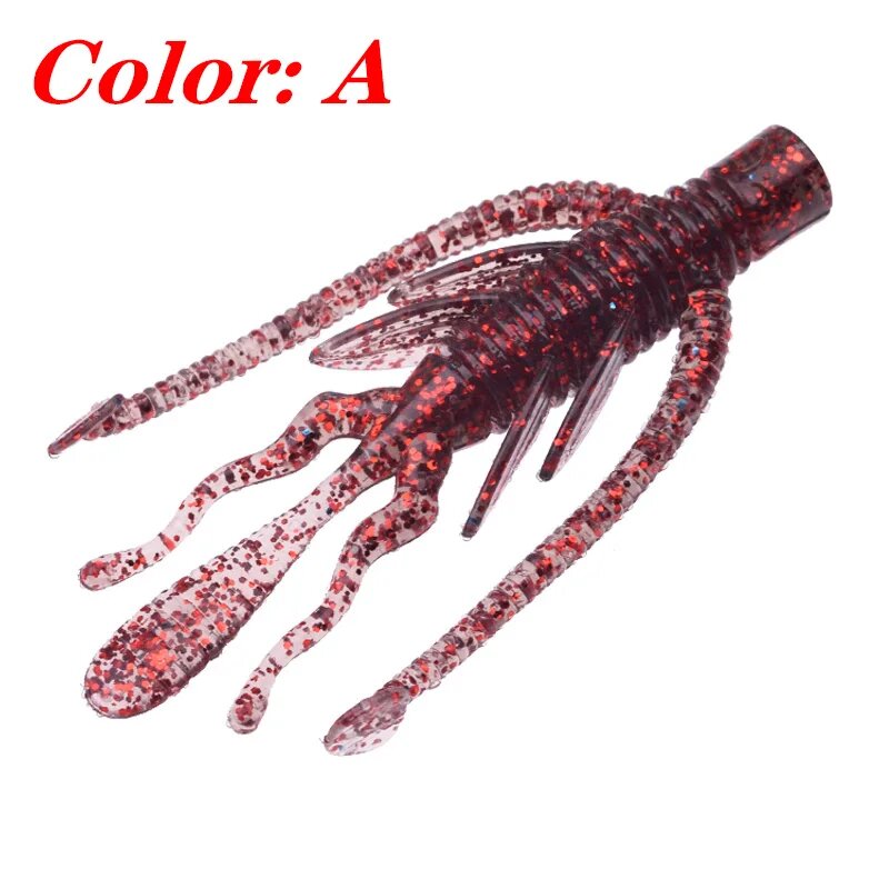 Crazy Flapper креветки силиконовые приманки Proleurre Красный, A