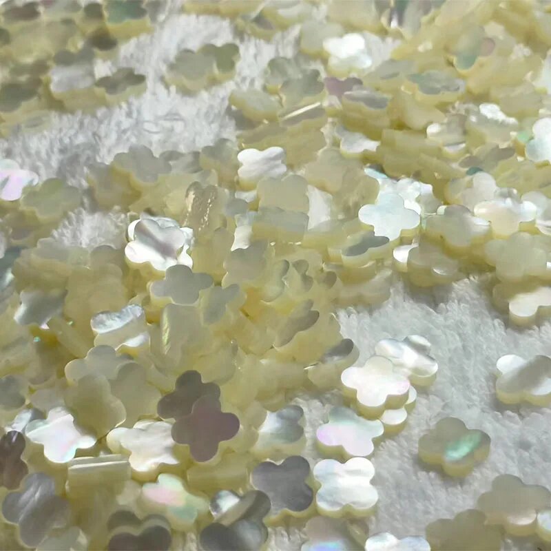 Черный агат и белый перламутр для бижутерии 18mm 20pcs, White MOP