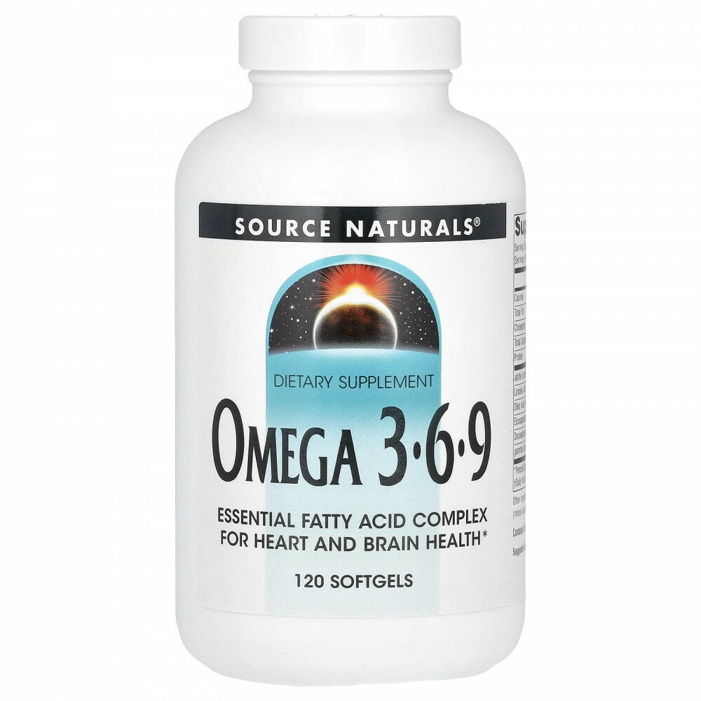 Source Naturals, Omega-3, 6, 9, 120 капсул