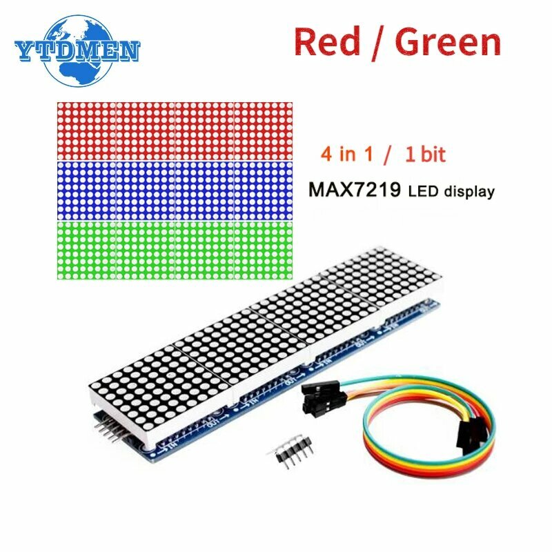 YTDMEN MAX7219 модуль точечной матрицы 8x8 красный/зеленый 5В