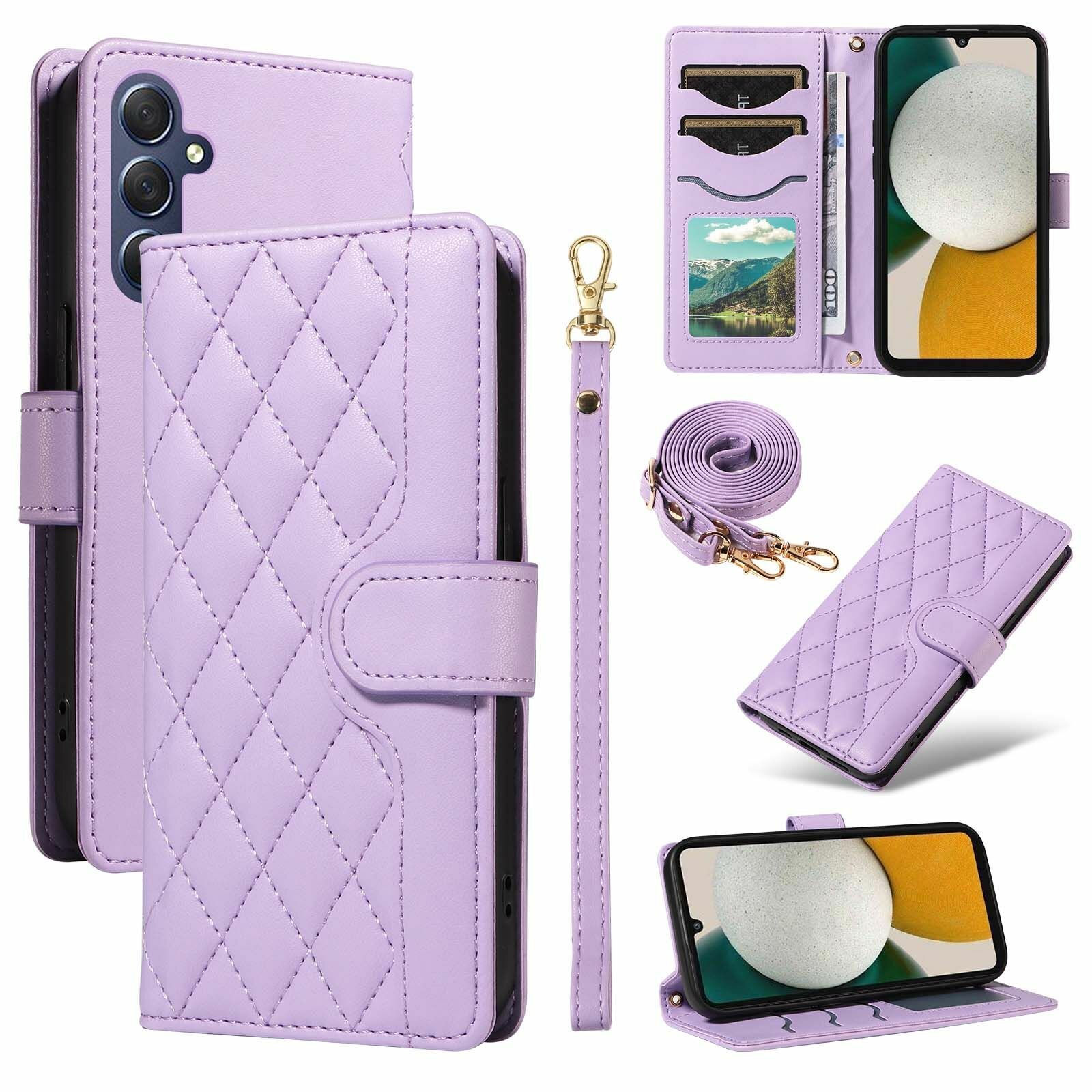 YIKATU Кожаный Чехол Для Samsung Galaxy A54 5G (Самсуиг Галакси А54 5G) С визитницей из экокожи, модный, против падения, подарочный, элитный, книжка