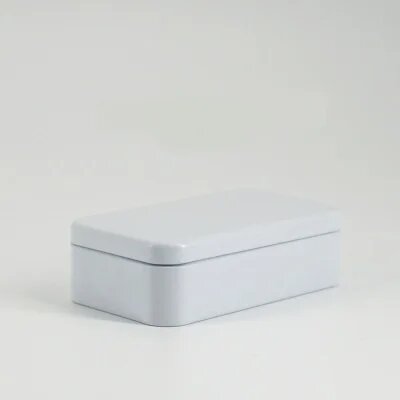 Набор из 3 прямоугольных жестяных коробок lyybx для хранения white