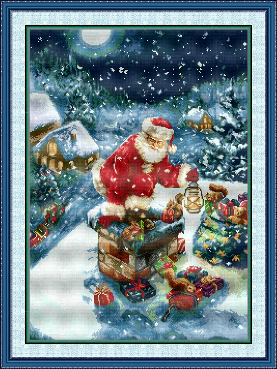 Joy Sunday Набор для вышивания крестом Дед Мороз14CT