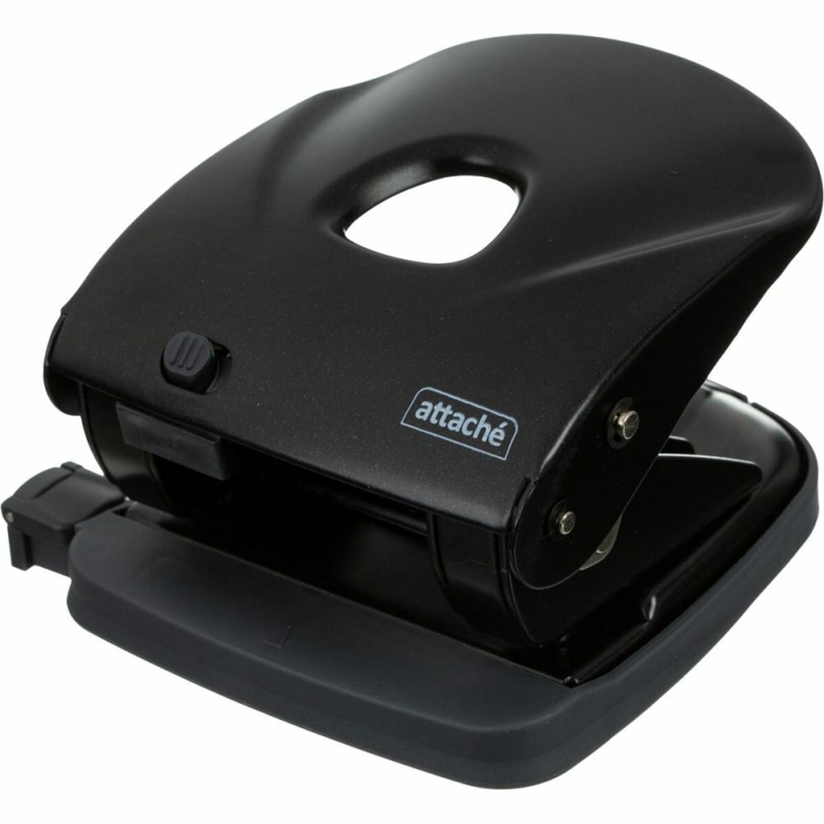 Дырокол Attache Power, до 30 листов, линейка, черный, 6шт.