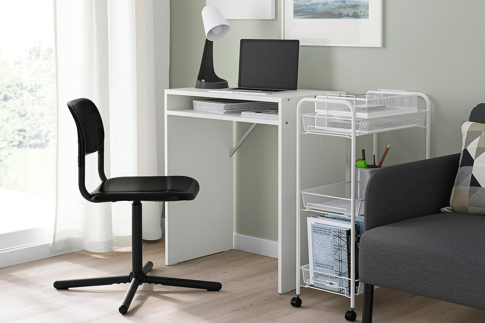 SMALLEN IKEA 005.034.35 Стул поворотный Чёрный