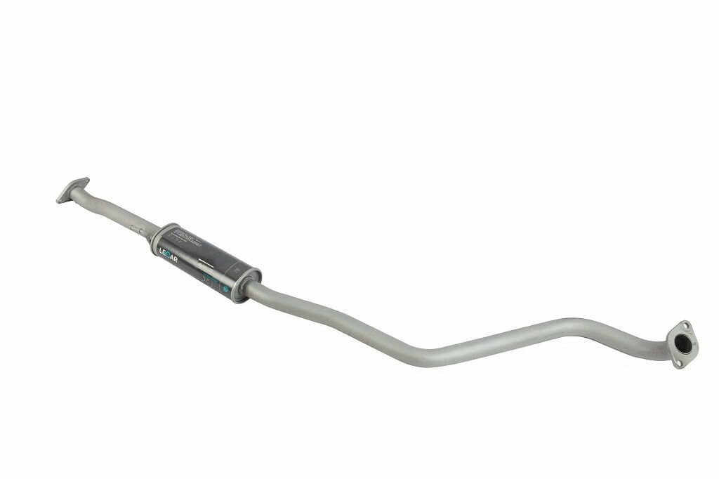 Резонатор с трубами и кронштейнами в сборе (холоднокатанная сталь с покрытием термостойкой эмалью) Хендай Солярис 1 2011-2017 КИА Рио 3 2011-2016 г. в. Киа Рио X-line 2017-2025 ДВС G4FA 1,4L / ДВС G4FC 1,6L Lecar