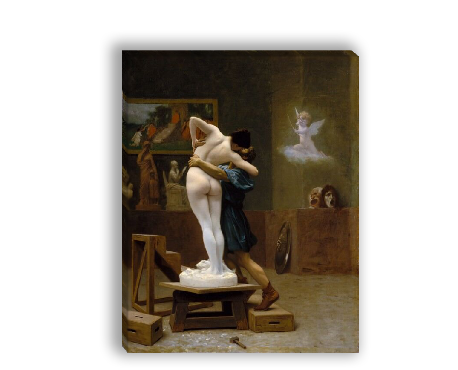 "Пигмалион и Галатея", Жером, Ж-Л, картина для интерьера (репродукция) (30х38 см / на подрамнике)