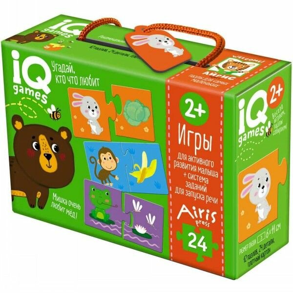 Игра развивающая и обучающая Угадай кто что любит IQ games 24 пазла 28505 0+