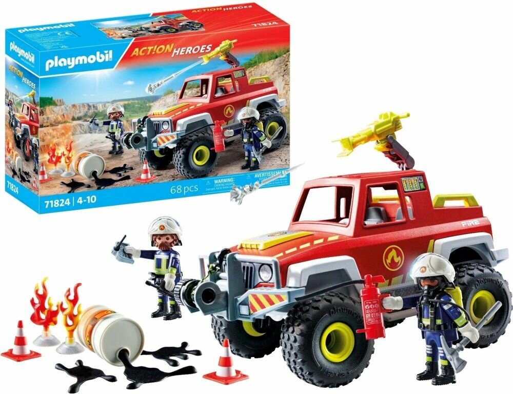 Конструктор Playmobil Action Heroes - Пожарная машина героев боевиков - Плеймобиль 71824