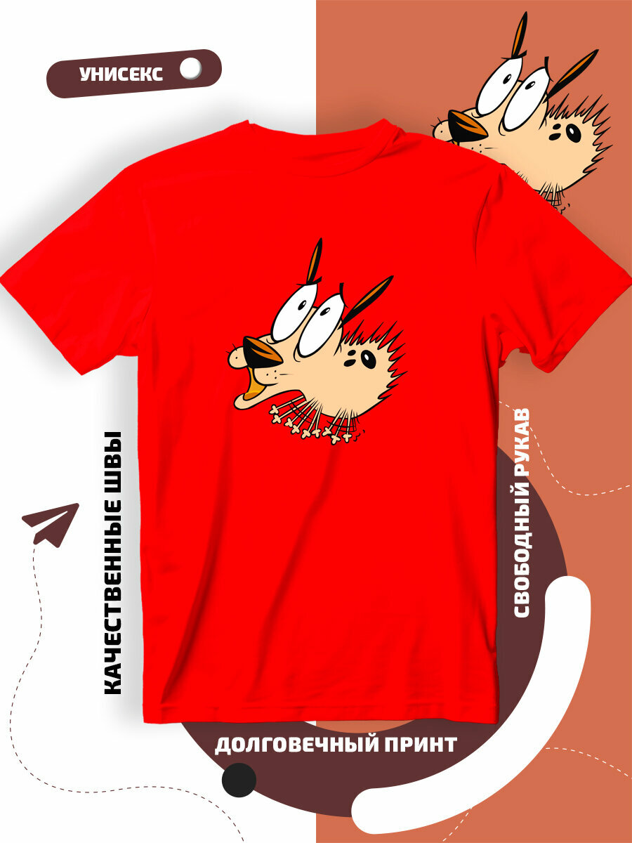 Футболка кураж трусливый пёс courage the cowardly dog