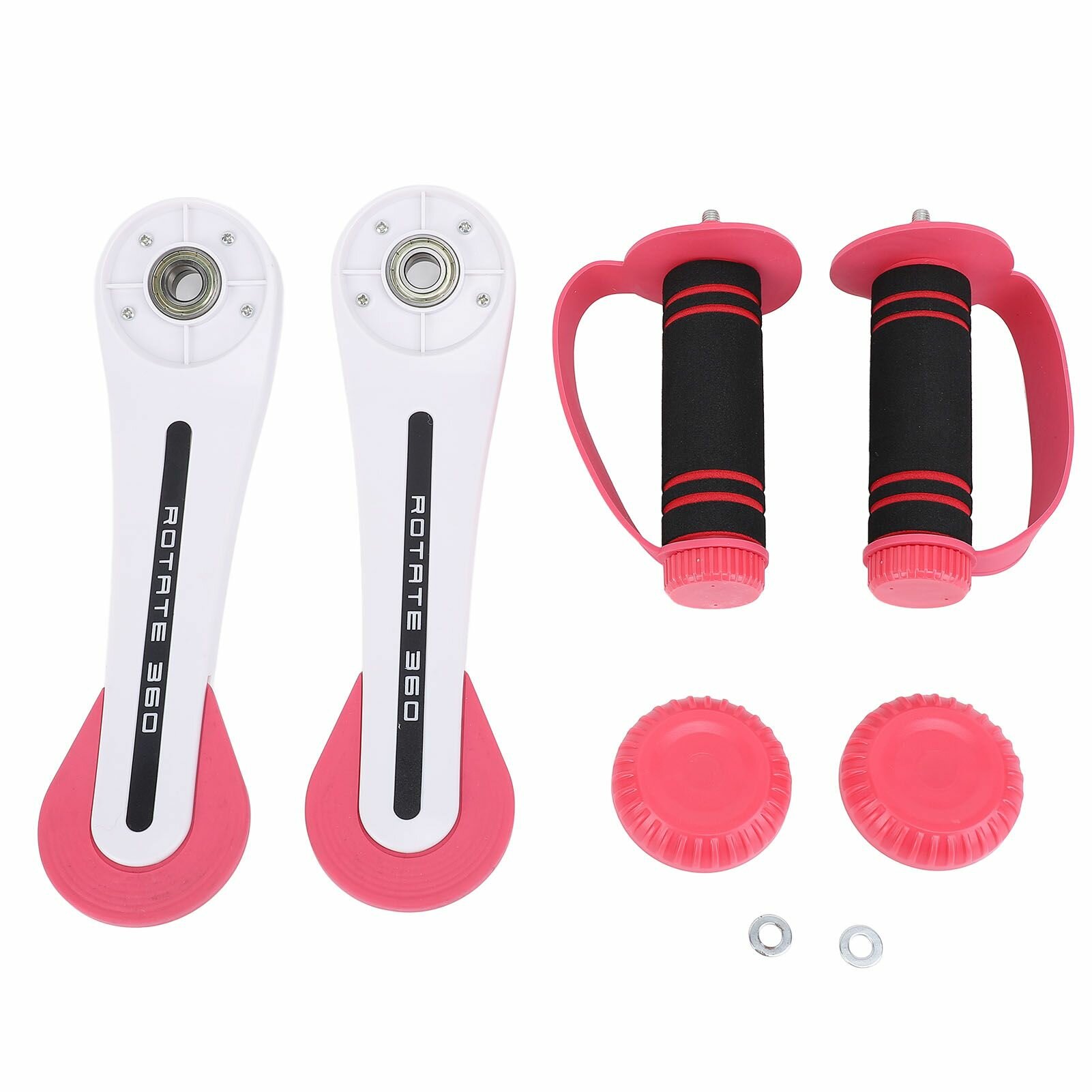 2 шт. женские гантели, вращающиеся гантели, тренировка мышц рук, бодибилдинг, фитнес-оборудование, розовый, белый