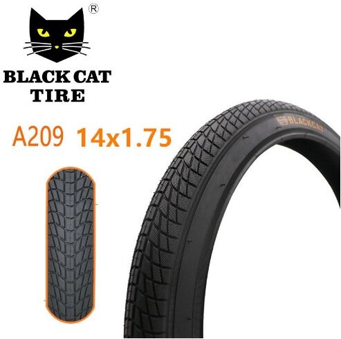 Велосипедные шины Yamada Black cat A209, 12-26 дюймов, 38-1,75-1,95