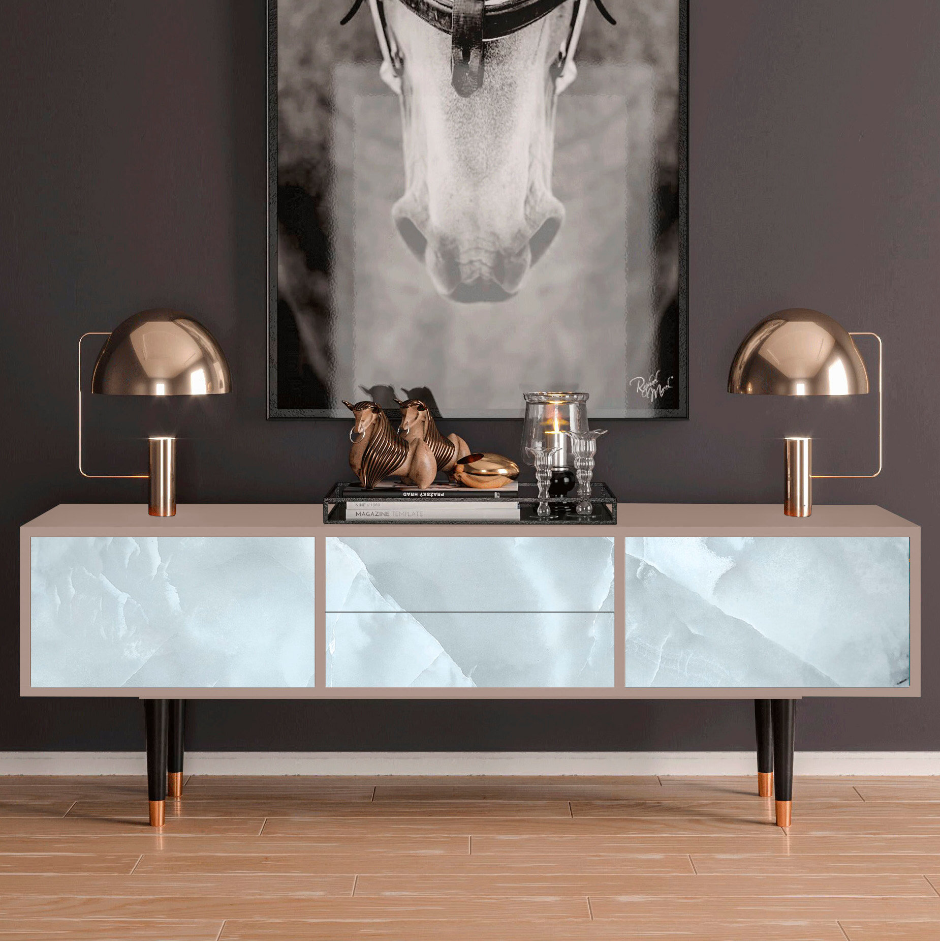 ТВ-Тумба - STORYZ - T4 The Onyx, Размер - 170 x 59 x 48 см, Цвет корпуса - , Бежевый