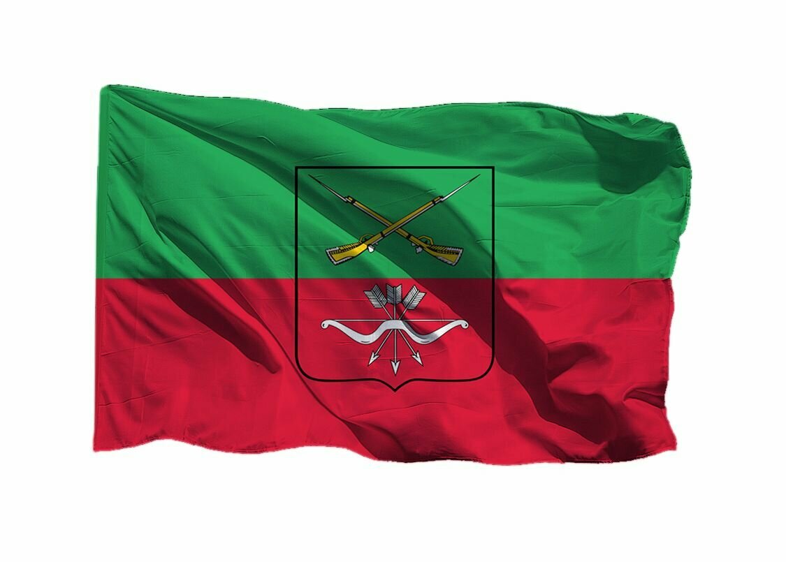 Флаг Запорожской области России, 90х135 см на шёлке для ручного древка