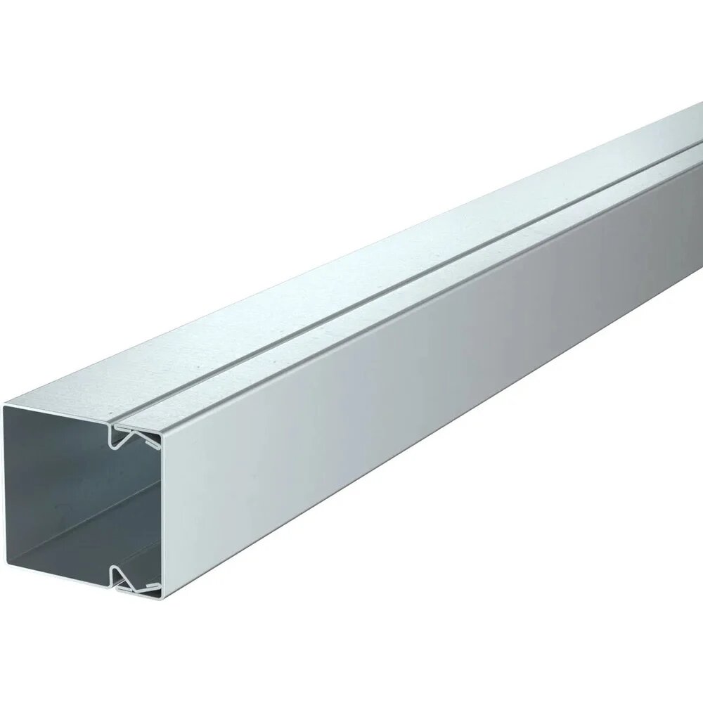 Металлический кабель-канал OBO Bettermann LKM 40x40x2000 мм, толщина 0,8 мм сталь оцинкованная (короб с крышкой) 6246990