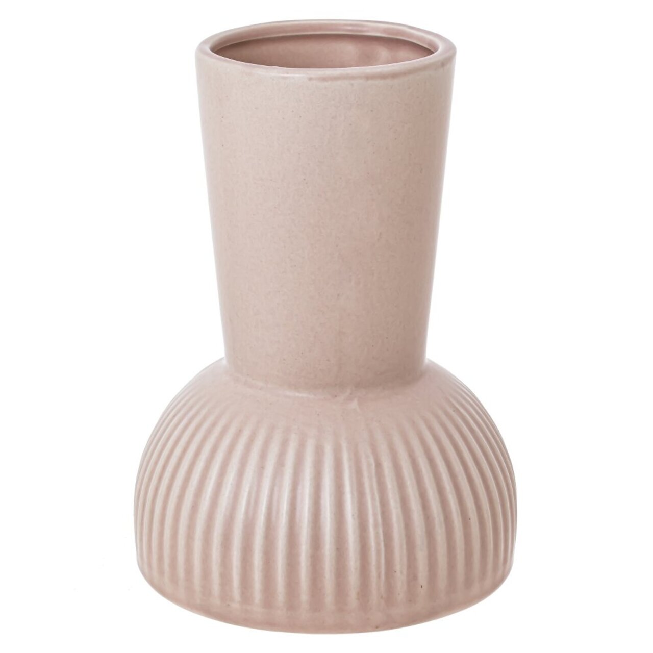 Ваза керамическая розовая нестандартной формы 13х13х18 см для стильного декора интерьера