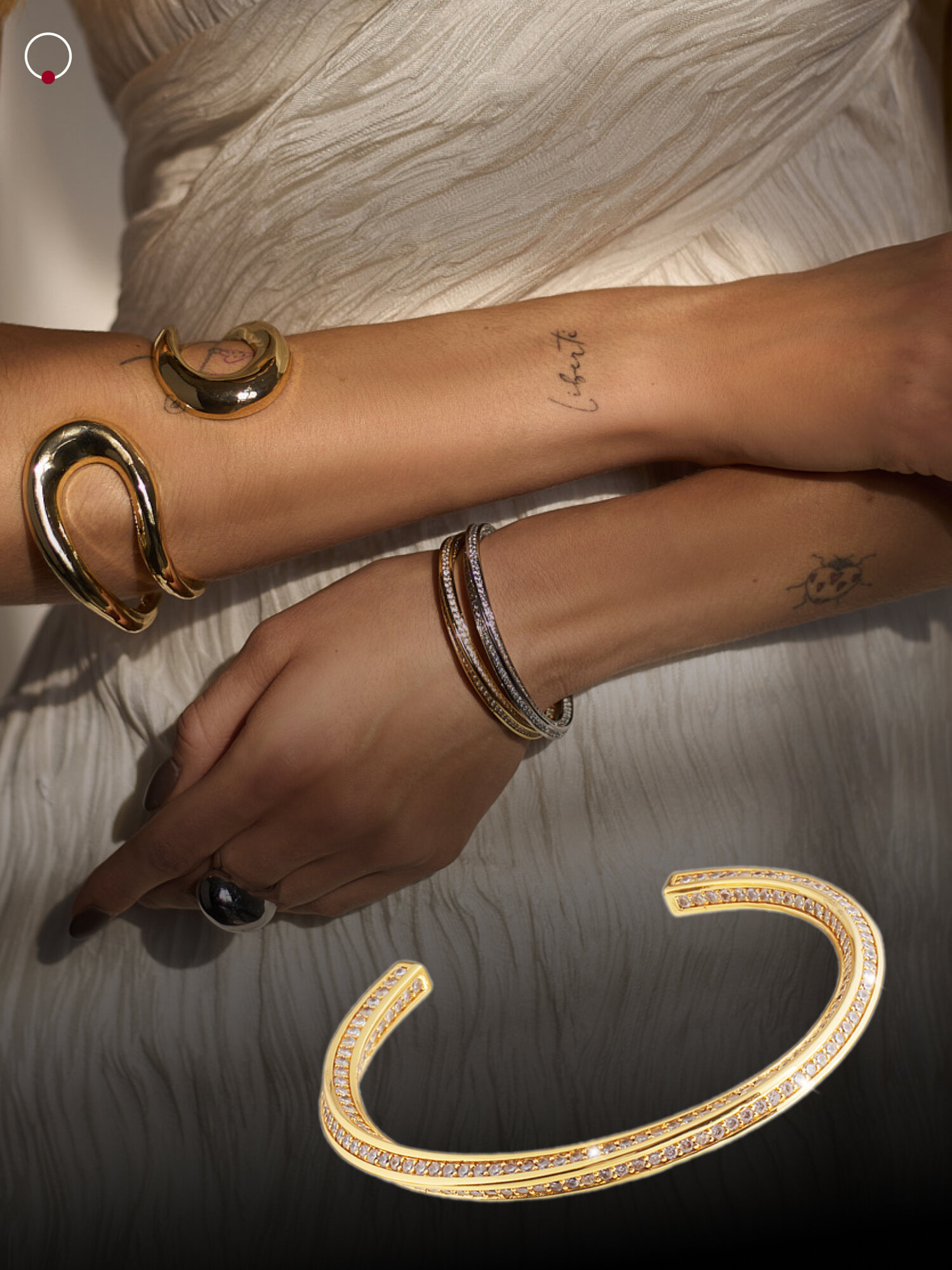 Жесткий браслет, кристалл