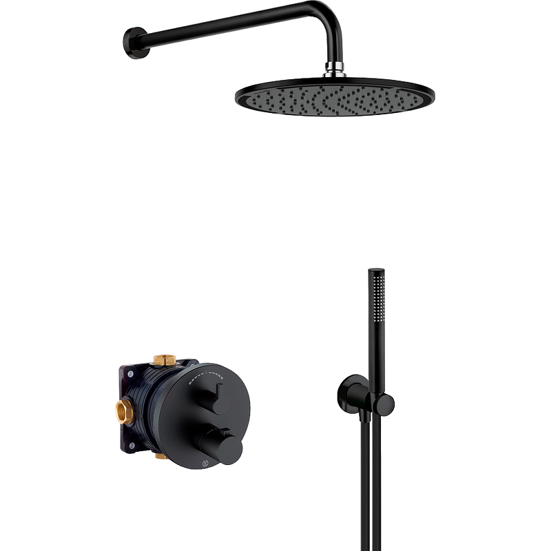 Душевой набор Kludi Nova Fonte 208313915 черный матовый