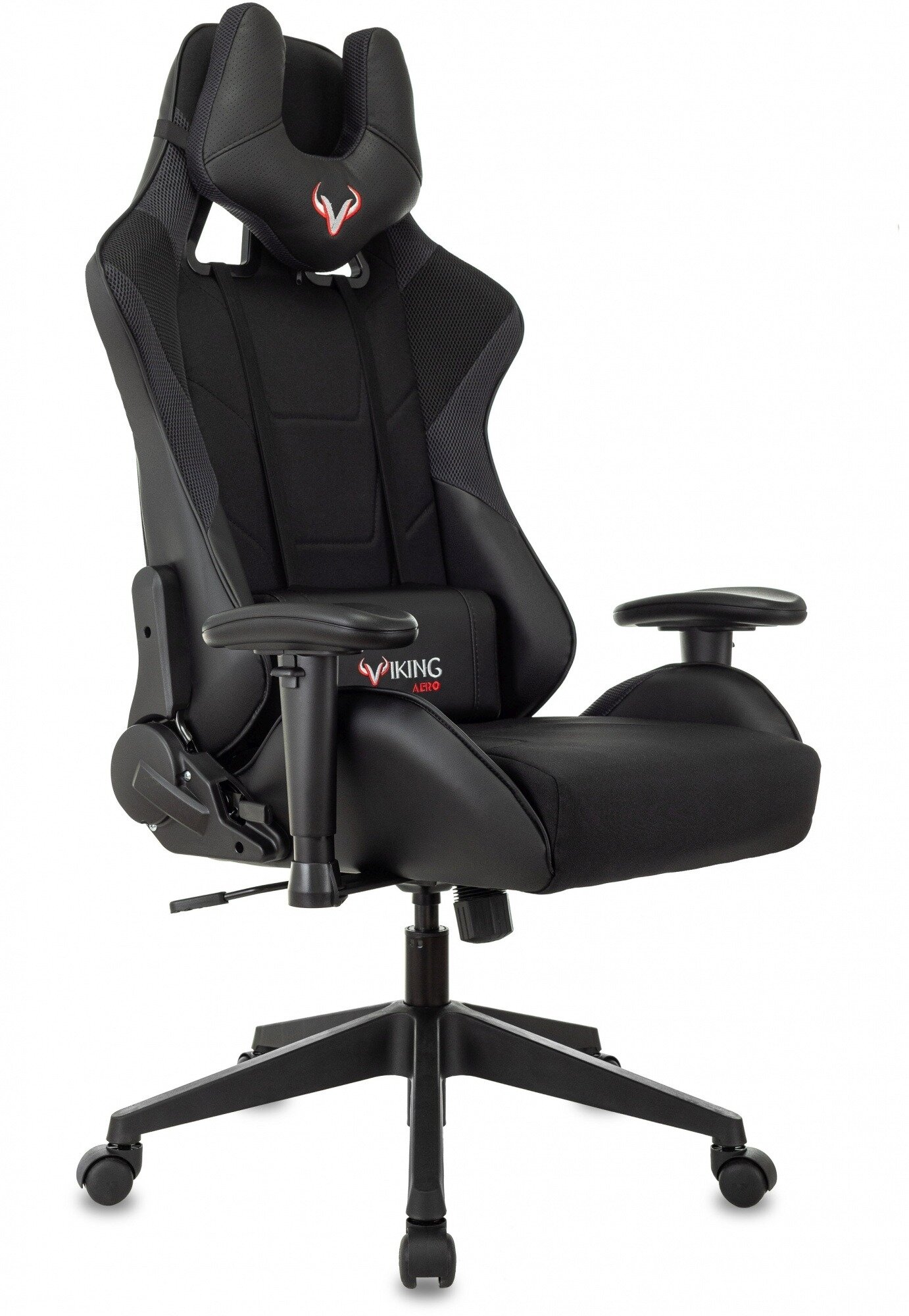 Кресло игровое Бюрократ VIKING 4 AERO BLACK EDITION черный искусст. кожа/ткань
