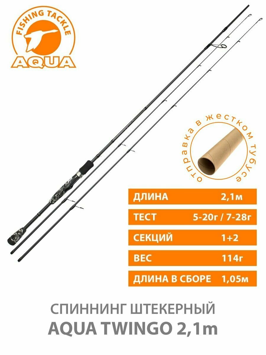 Спиннинг для рыбалки штекерный TWINGO 2.10m 5-20g 7-28lb