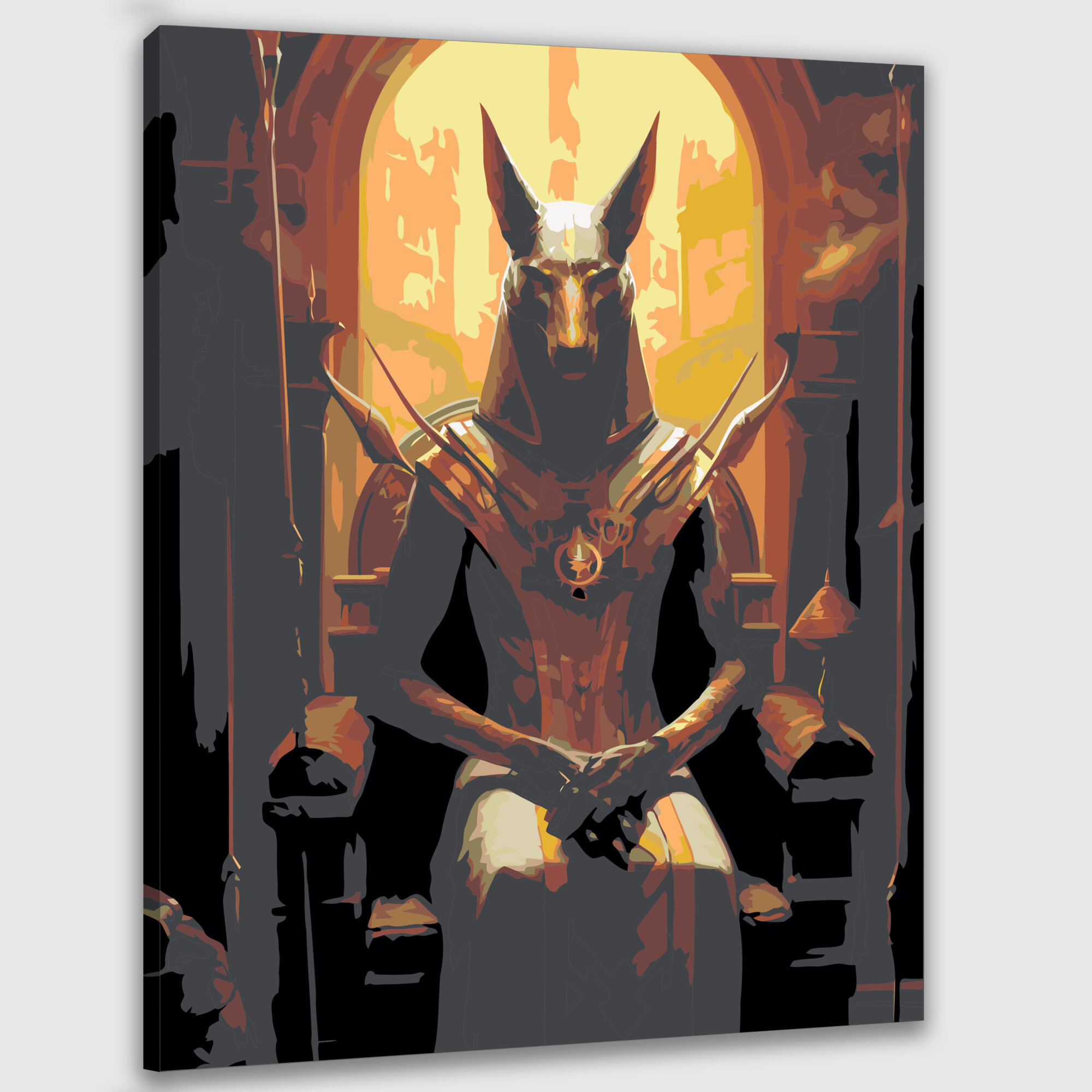 Картина по номерам 40x50 см, Анубис: воплощение судьбы и справедливого суда