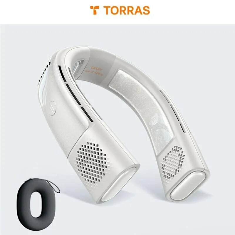 TORRAS Портативный вентилятор Шейный регулятор TORRAS COOLiFY 2S, портативный персональный вентилятор для охлаждения шеи, перезаряжаемый шейный вентилятор,5000mAh， белый, белый