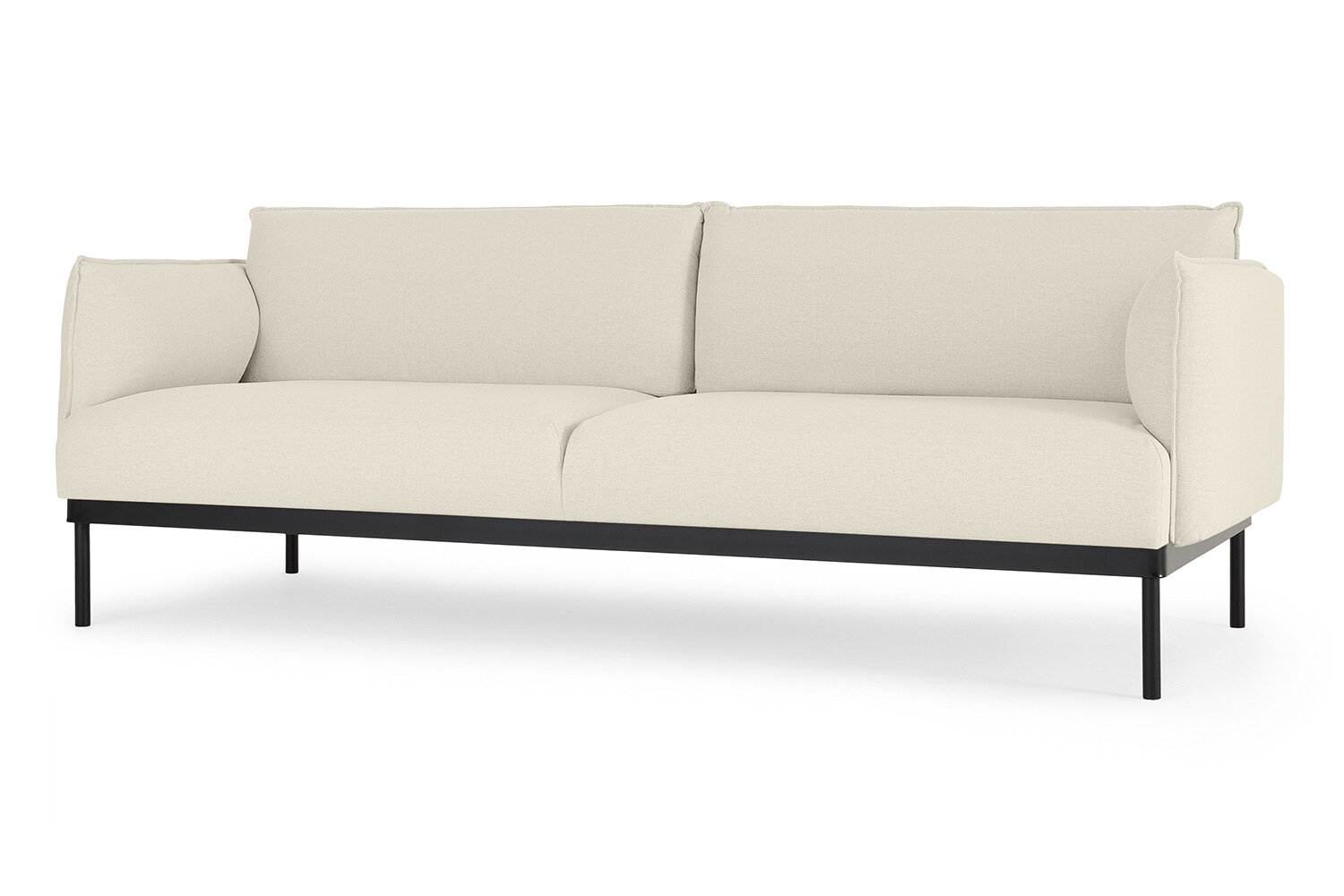 Диван прямой Алтай, 230х92х80 см, обивка рогожка, с подлокотниками, цвет бежевый