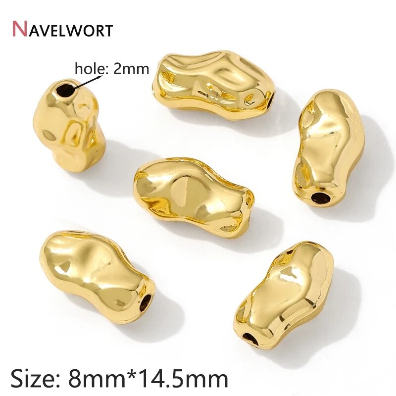Разделители для бусин NAVELWORT позолоченные латунные 3 pieces, 18K gold plated