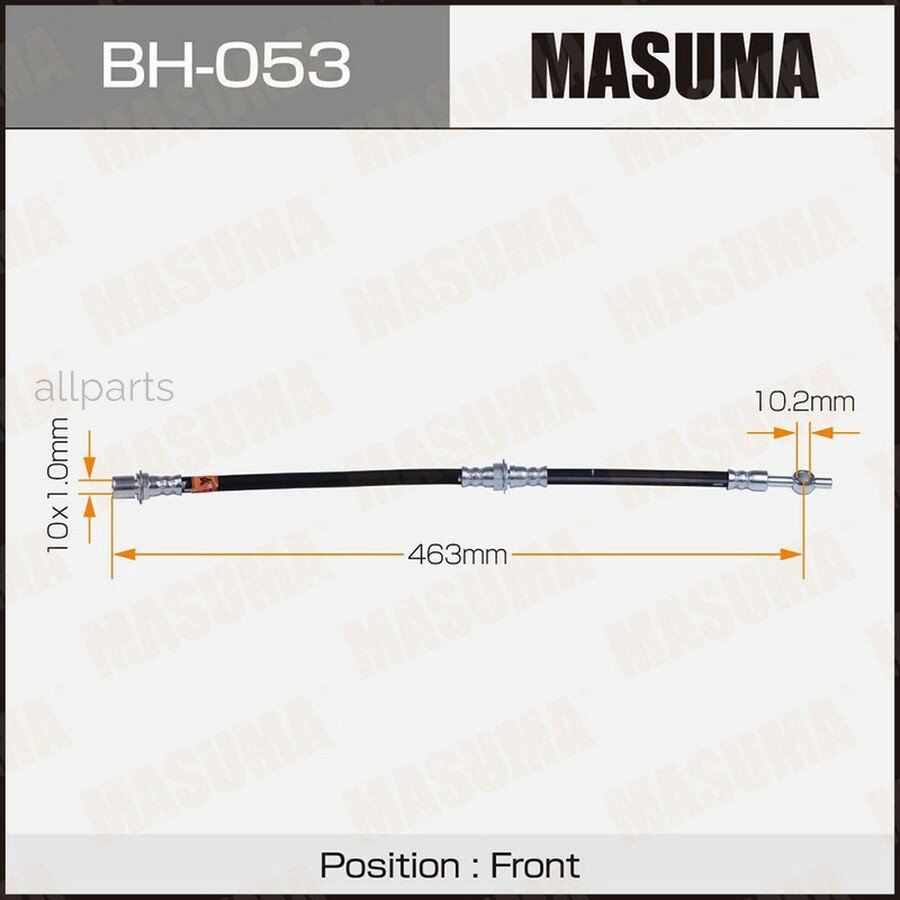 MASUMA BH-053 Шланг тормозной пер. TOYOTA LITE, TOWNACE 92-96