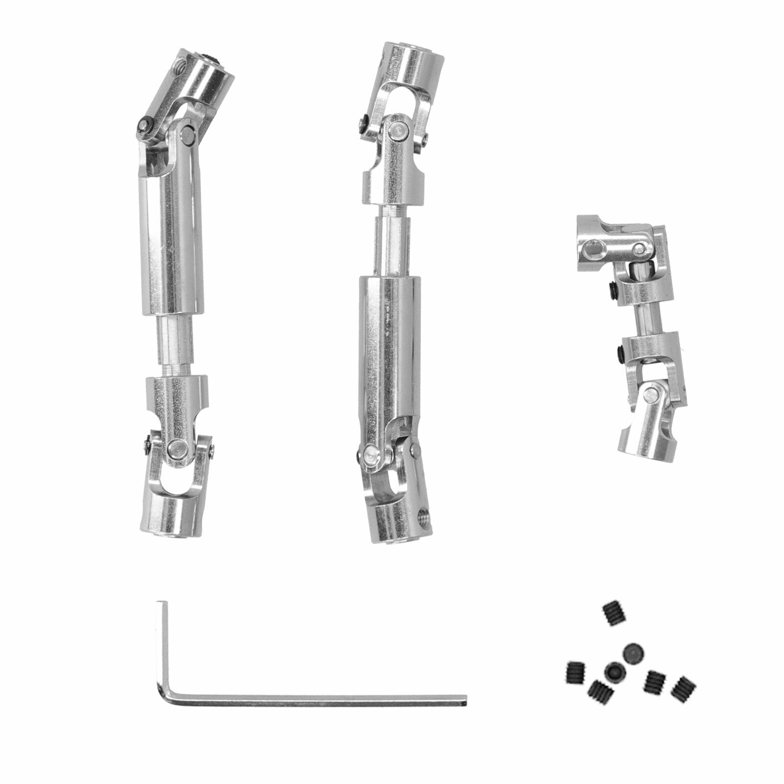 3 шт. Металлические приводные валы для радиоуправляемых моделей MN86 1/12 (детали для модернизации гусеничного вездехода).