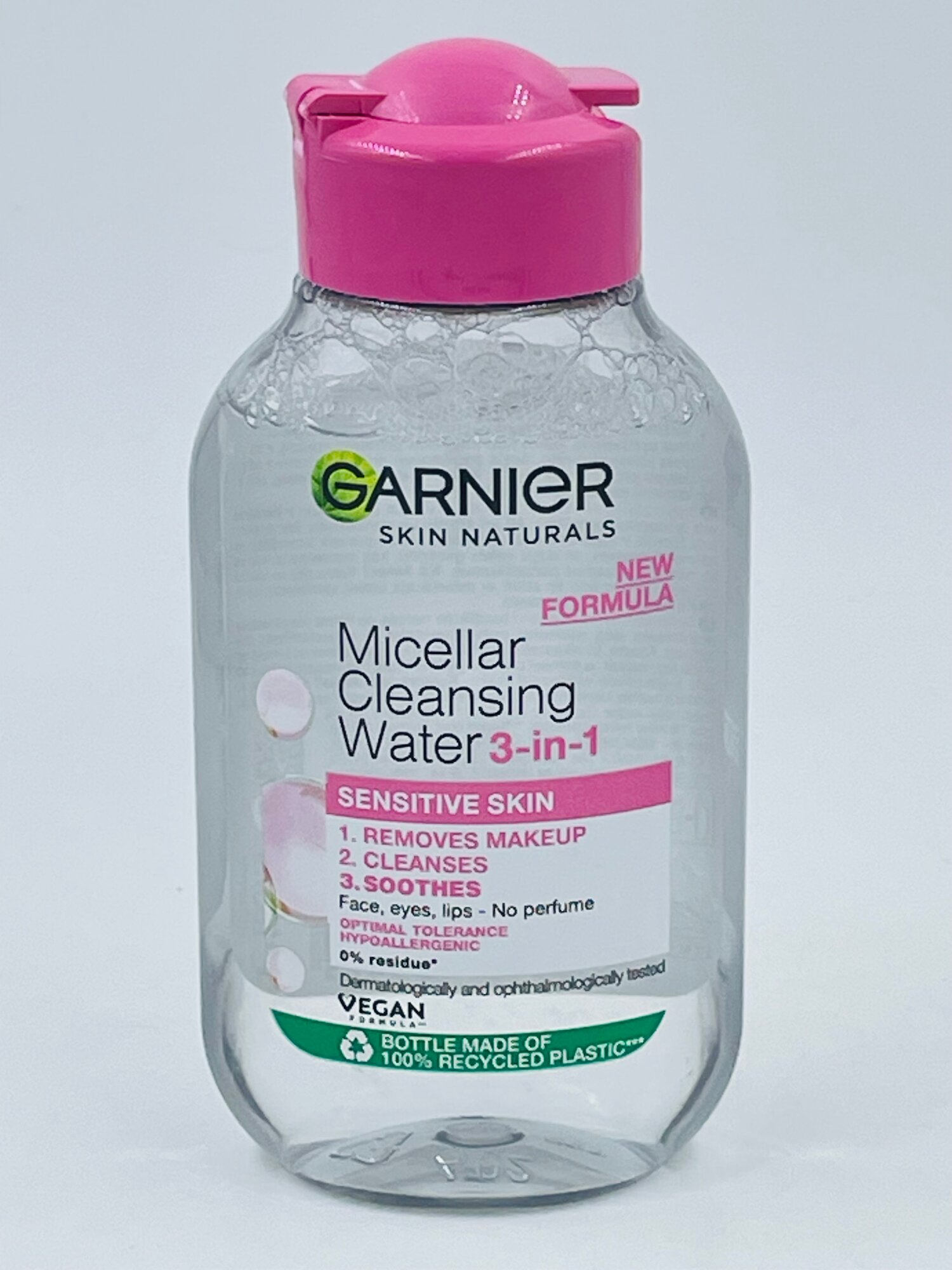 GARNIER Мицеллярная очищающая вода 3 в 1 для сухой и чувствительной кожи 100 мл (Франция)