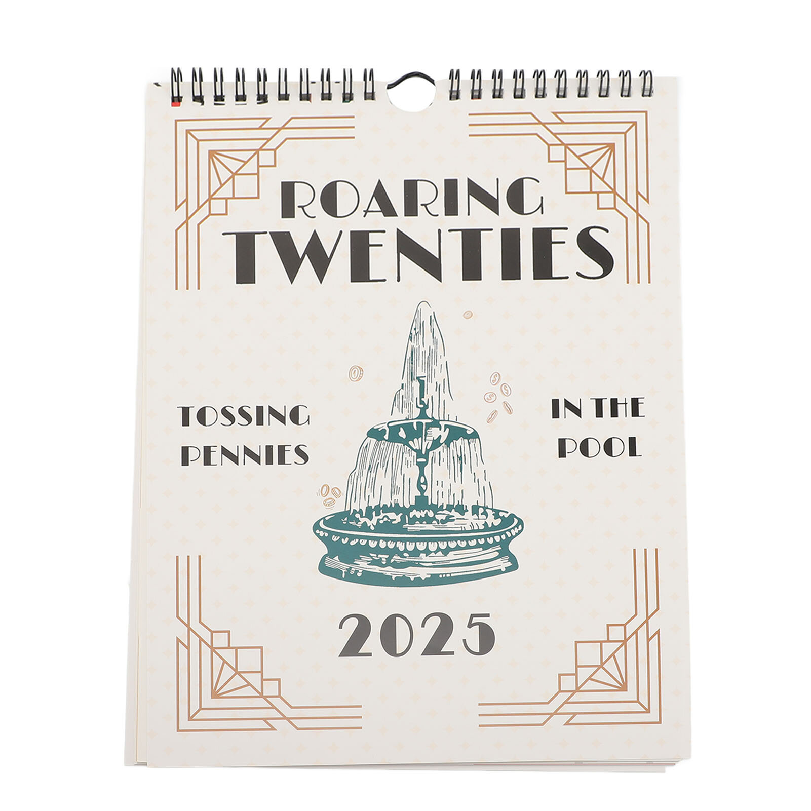 Календарь на 2025 год с ретро-образцом, ежемесячный настенный календарь-планировщик для дома и офиса