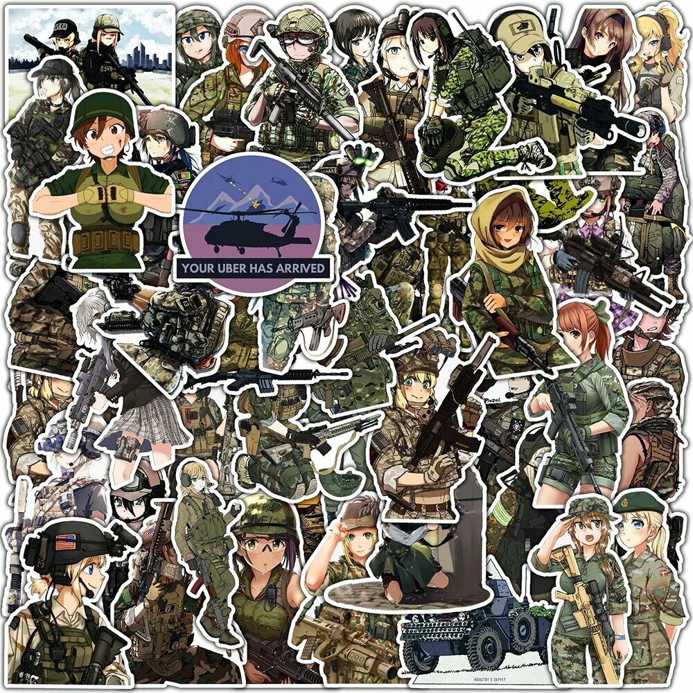 Наклейки камуфляжные на ноутбук GOGOTU, 50 PCS