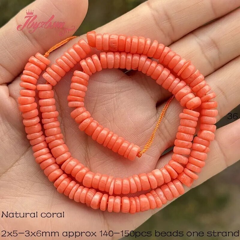Бусины из натурального коралла jbyzbsm оранжевые красные белые 15 дюймов 2x5-3x6mm