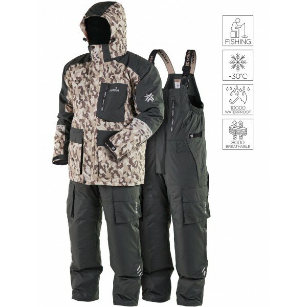 Костюм зимний Norfin TORNADO PRO DESERT LE 03 (бежево-коричневый размер L)