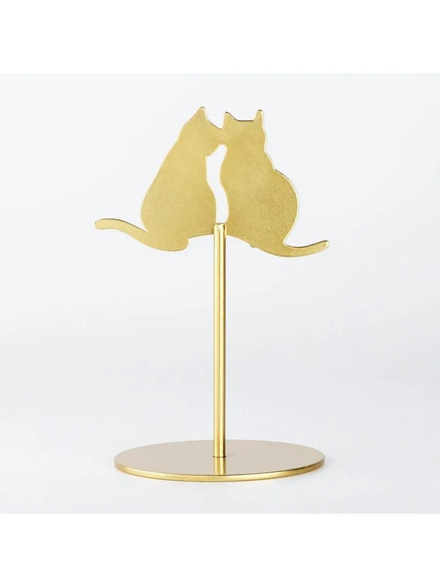 Стильная металлическая ключница с котами