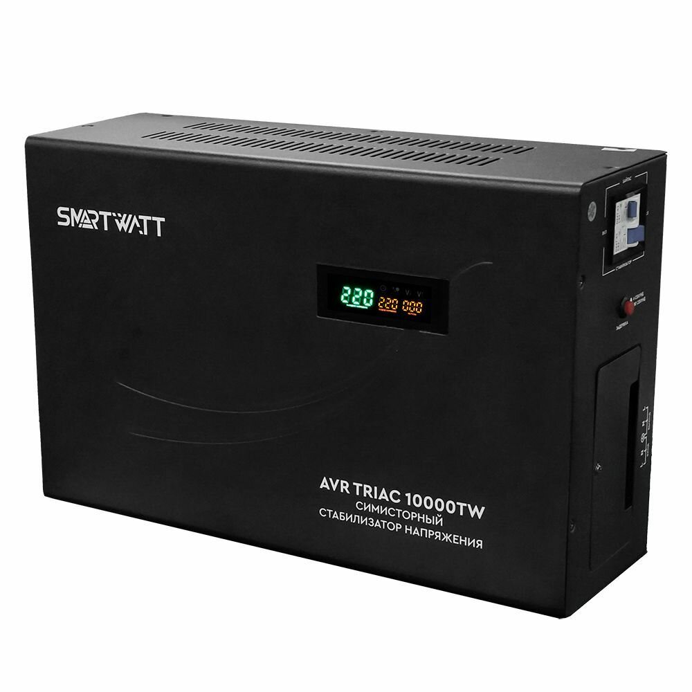 Стабилизатор напряжения SmartWatt AVR TRIAC 10000TW (X902034463) черный