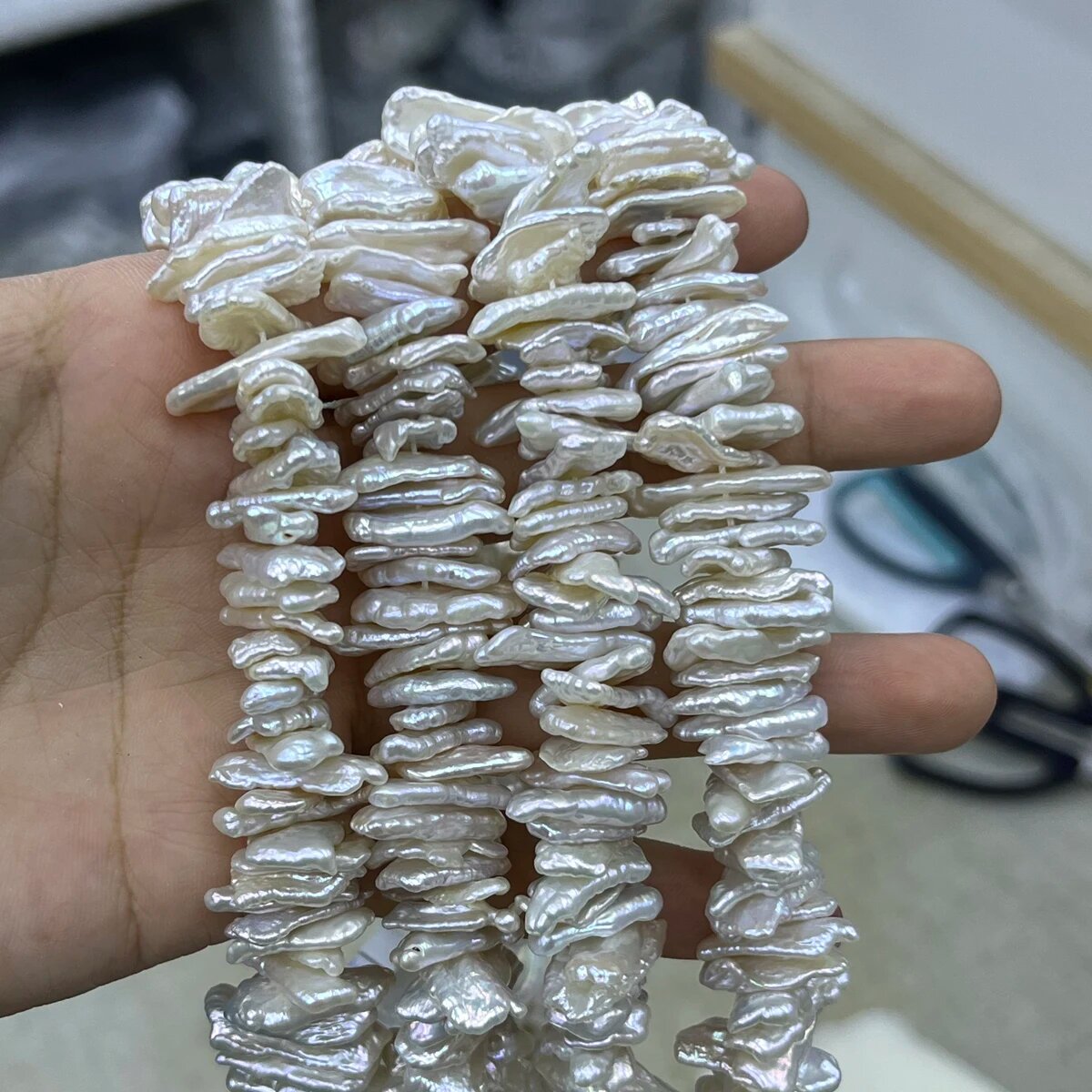 6A натуральный пресноводный крест с отверстием, нерегулярный жемчуг в стиле барокко, изолированные бусины, ювелирные изделия, ожерелье, браслет, аксессуары для свадьбы