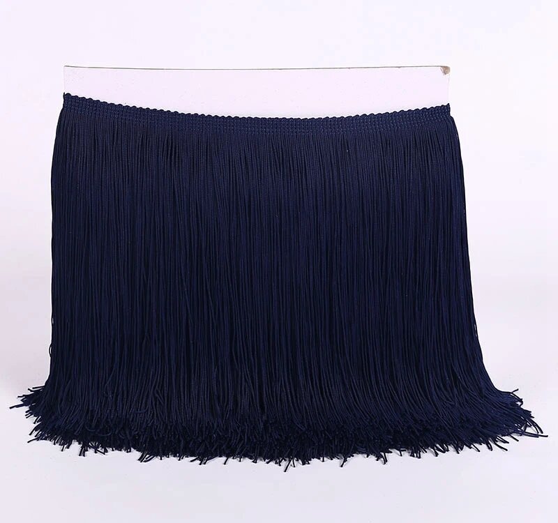 Полиэстерная бахрома 10 м для пошива Темно-синий, LS11 (39)