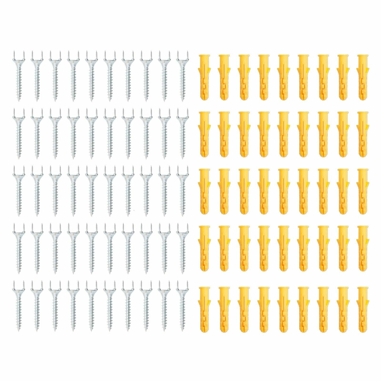 50ШТ Y-образных двуглавых винтов с автоматической нарезкой резьбы 15/25/35 мм в двух направлениях