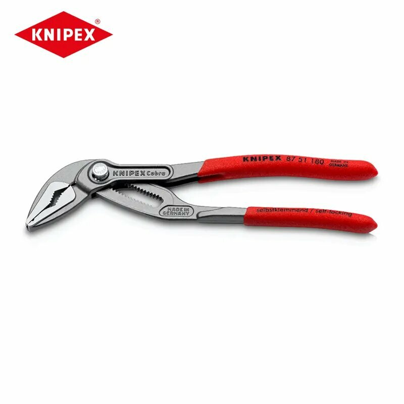 Клещи для водопроводных насосов KNIPEX 87 51 180 Cobra ES, сверхтонкие, 180 мм