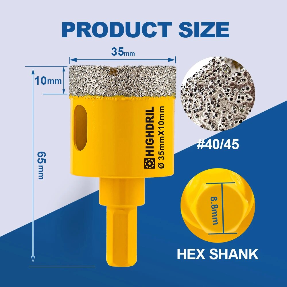 HIGHDRIL Сверла для плитки 20/25/28/32/35 мм
