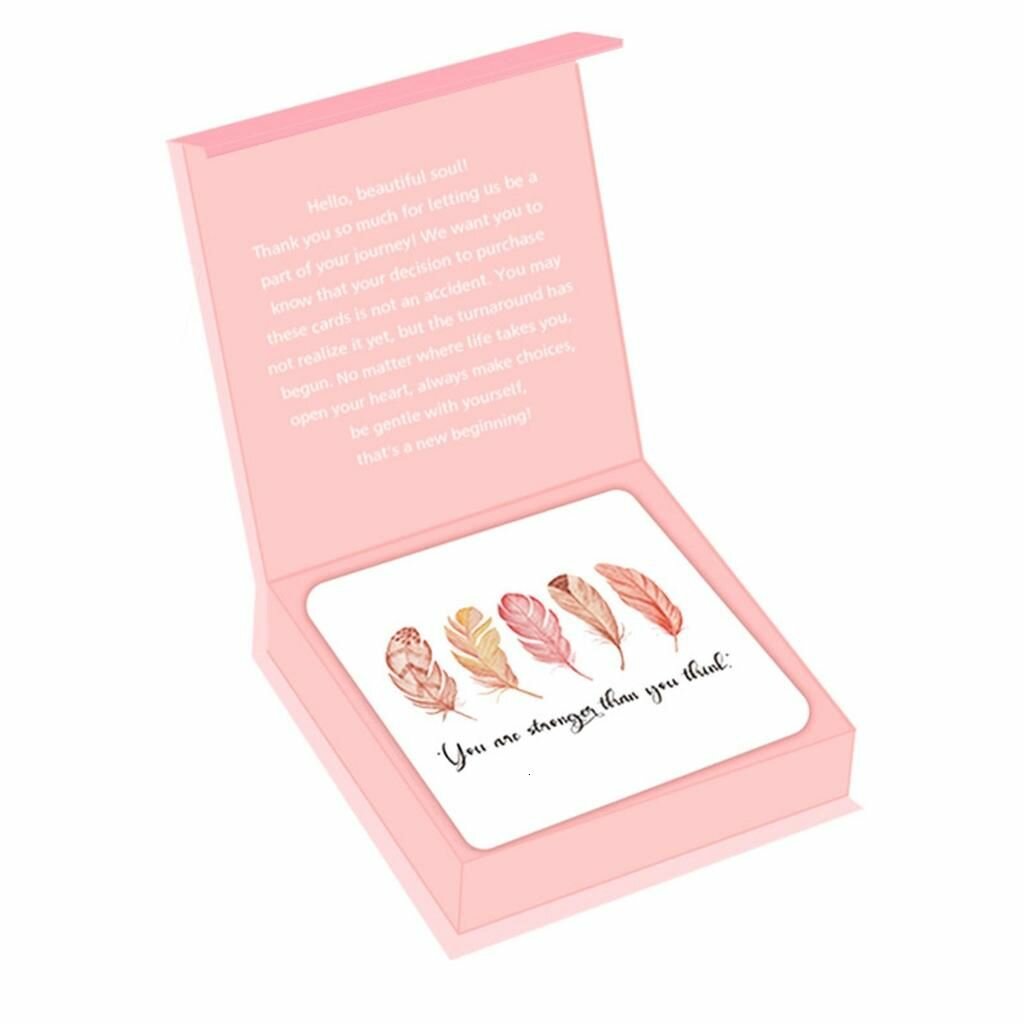 50 листов, женские позитивные аффирмации на английском языке, вдохновляющие поздравительные открытки-тип B