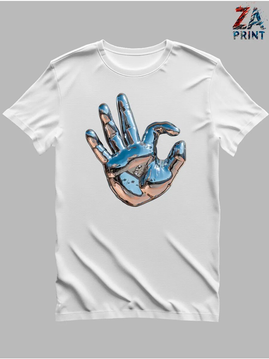 Футболка рука окей принт