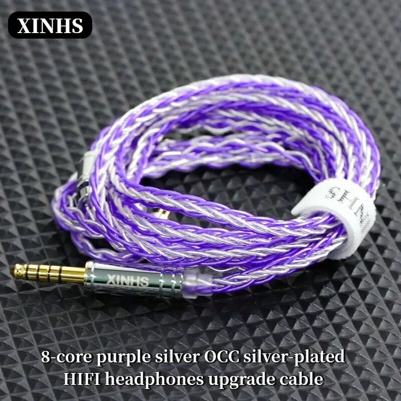 XINHS XH013 фиолетовый-серебряный аудиокабель для наушников 4.4mm-QDC
